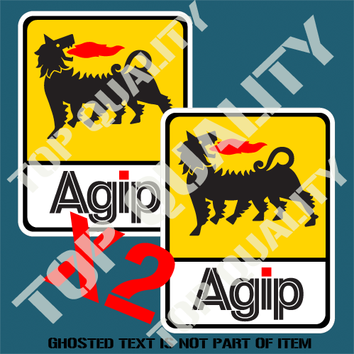 Agip Oil X2 Decals Stickers - Auto Tattoo Grafix