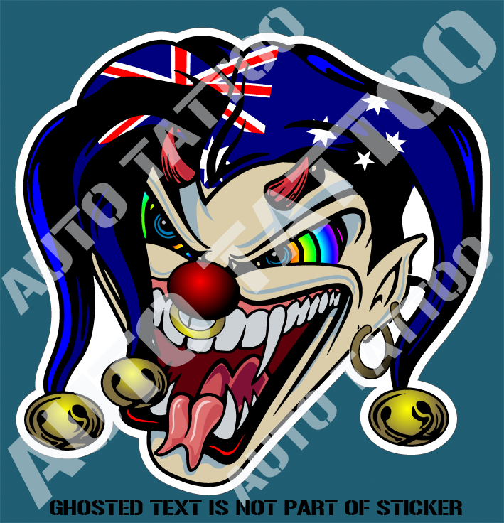 AUSTRALIA JOKER STICKER - Auto Tattoo Grafix