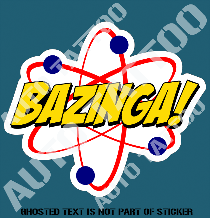 BAZINGA RETRO DECAL STICKER - Auto Tattoo Grafix