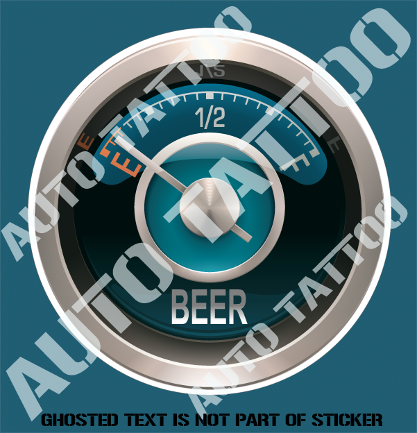 BEER LEVEL DECAL STICKER - Auto Tattoo Grafix