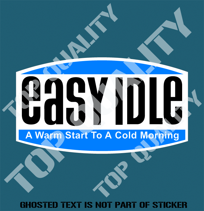 CARS EASY IDLE DECAL STICKER - Auto Tattoo Grafix