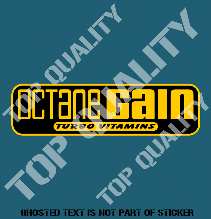 CARS OCTANE GAIN DECAL STICKER - Auto Tattoo Grafix