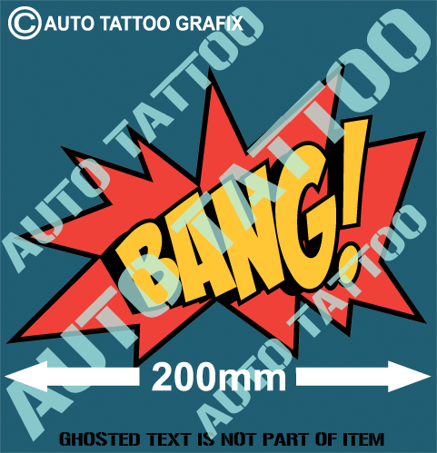CARTOON BANG DECAL STICKER - Auto Tattoo Grafix