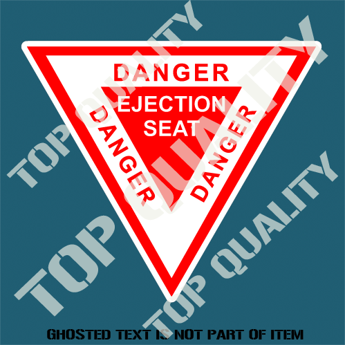 DANGER EJECTION SEAT STICKER - Auto Tattoo Grafix