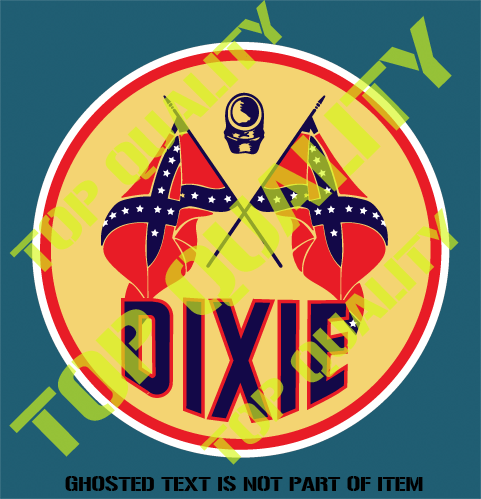DIXIE GASOLINE DECAL STICKER - Auto Tattoo Grafix