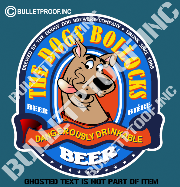 DOGS BOLLOCKS DECAL STICKER - Auto Tattoo Grafix