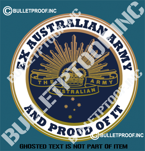 EX AUSTRALIAN ARMY STICKER - Auto Tattoo Grafix