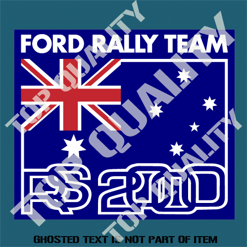 FORD RALLY TEAM STICKER - Auto Tattoo Grafix