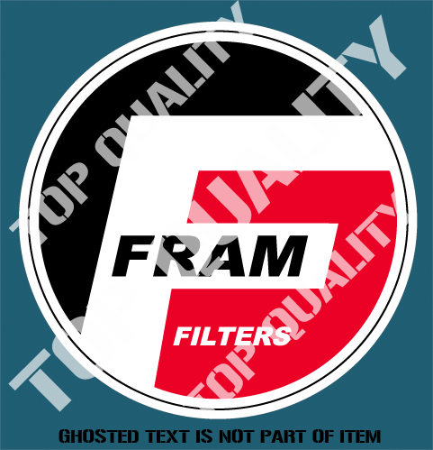 FRAM FILTERS DECAL STICKER - Auto Tattoo Grafix