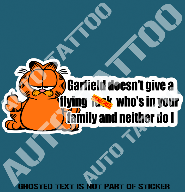 GARFIELD DECAL STICKER - Auto Tattoo Grafix