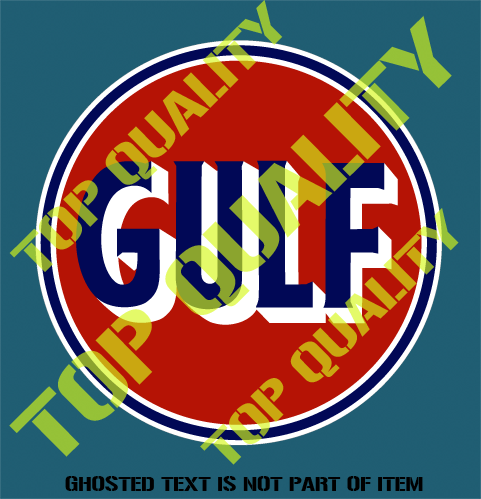GULF OIL DECAL STICKER - Auto Tattoo Grafix
