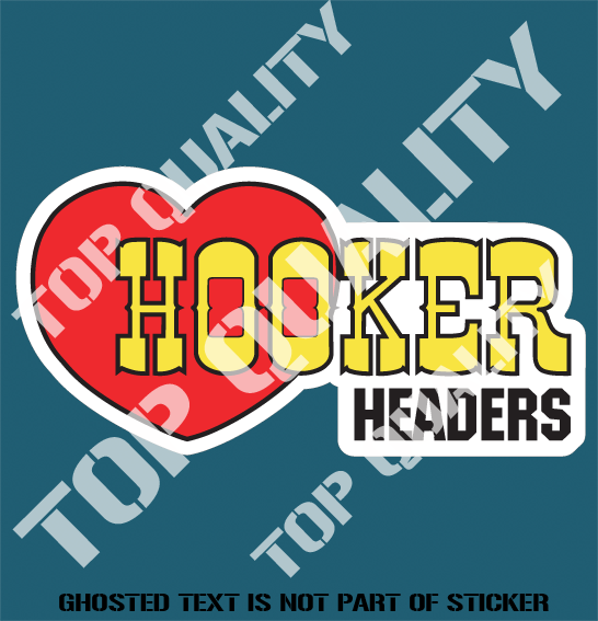HOOKER HEADERS DECAL STICKER - Auto Tattoo Grafix