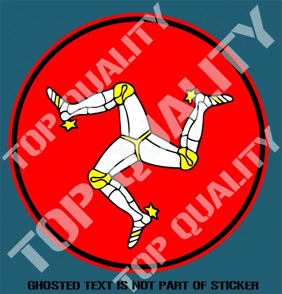 ISLE OF MAN ROUNDEL STICKER - Auto Tattoo Grafix