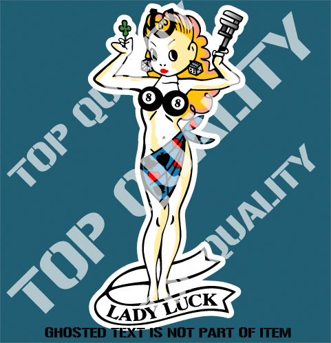 LADY LUCK DECAL STICKER - Auto Tattoo Grafix