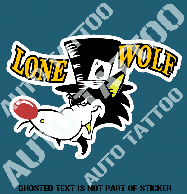 LONE WOLF DECAL STICKER - Auto Tattoo Grafix