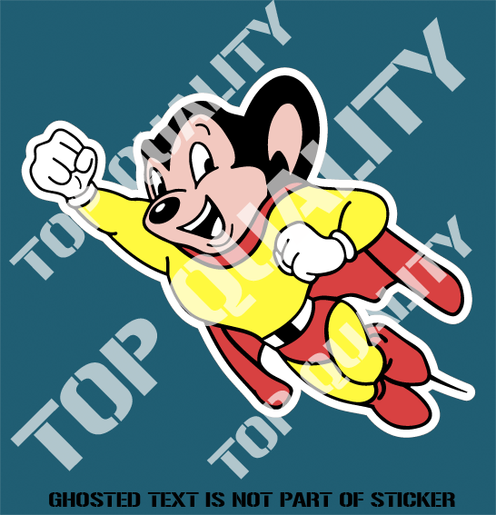 MIGHTY MOUSE DECAL STICKER - Auto Tattoo Grafix