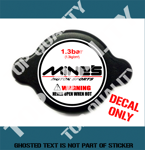 MINES RADIATOR CAP STICKER - Auto Tattoo Grafix