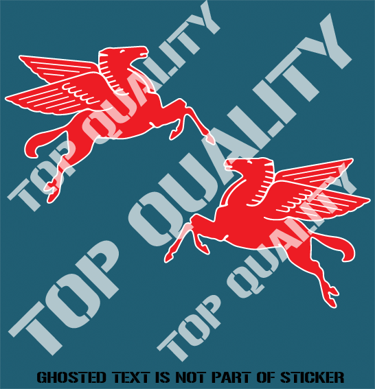 MOBIL PEGASUS DECAL STICKER - Auto Tattoo Grafix