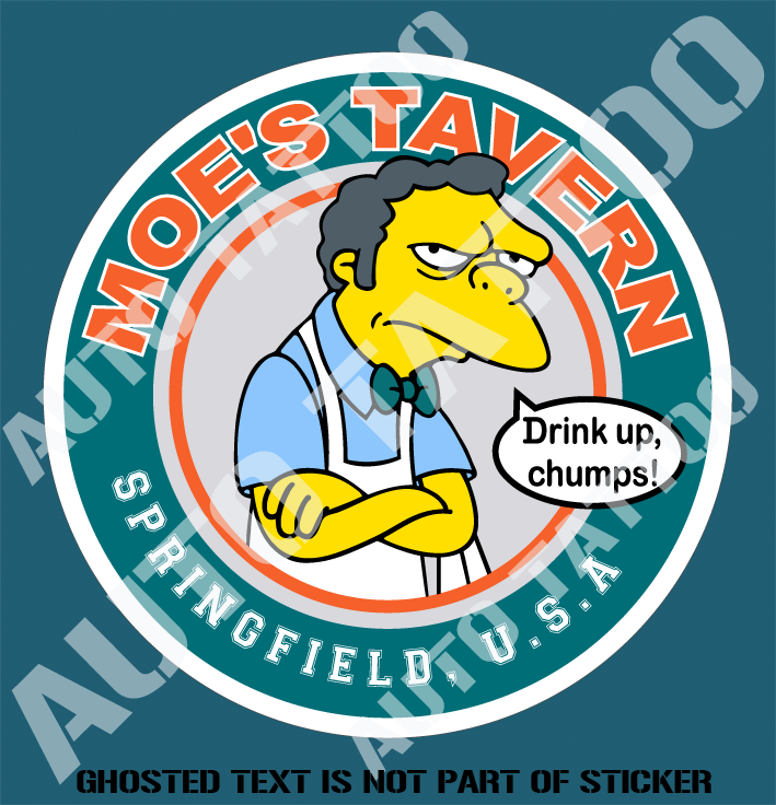 MOE'S TAVERN DECAL STICKER - Auto Tattoo Grafix