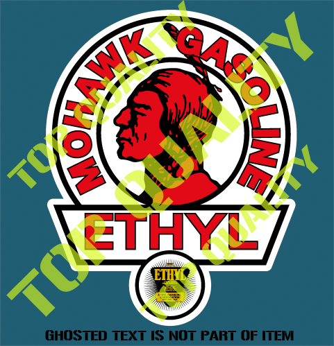MOHAWK GASOLINE DECAL STICKER - Auto Tattoo Grafix