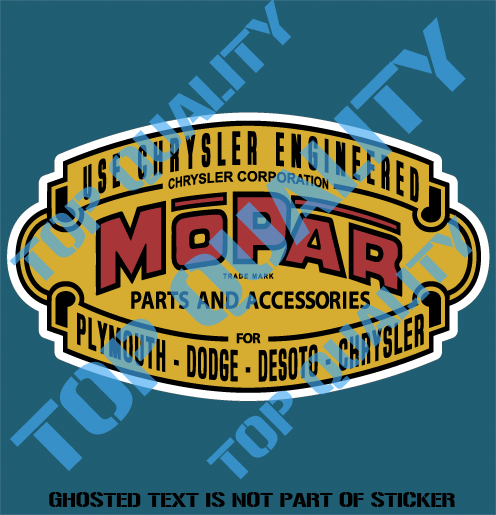 MOPAR PARTS DECAL STICKER - Auto Tattoo Grafix