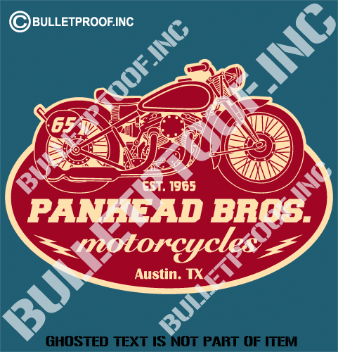PANHEAD BROS DECAL STICKER - Auto Tattoo Grafix