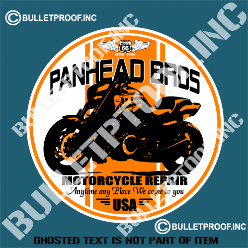 PANHEAD BROS DECAL STICKER - Auto Tattoo Grafix