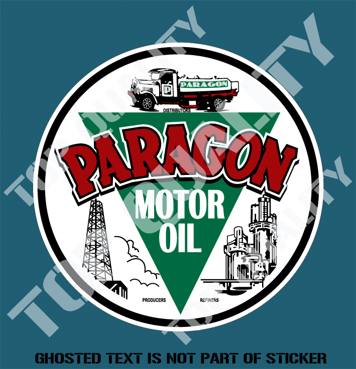 PARAGON MOTOR OIL DECAL STICKER - Auto Tattoo Grafix