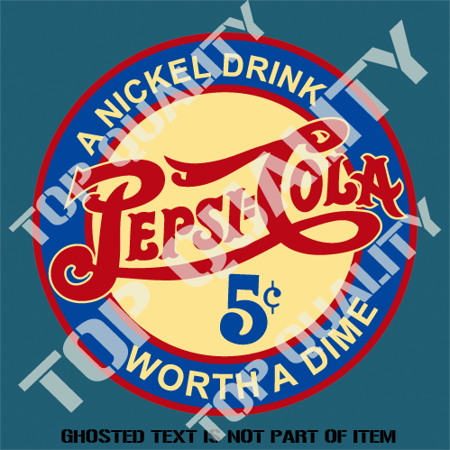 PEPSI COLA DECAL STICKER - Auto Tattoo Grafix