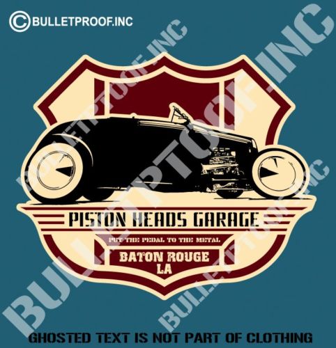 PISTON HEADS GARAGE STICKER - Auto Tattoo Grafix