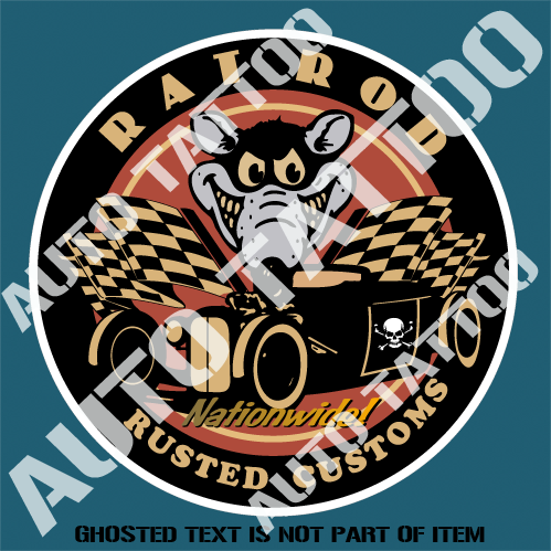 RAT ROD RUSTED STICKER – Auto Tattoo Grafix