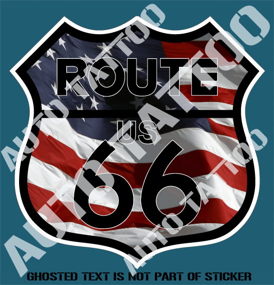 ROUTE 66 DECAL STICKER - Auto Tattoo Grafix