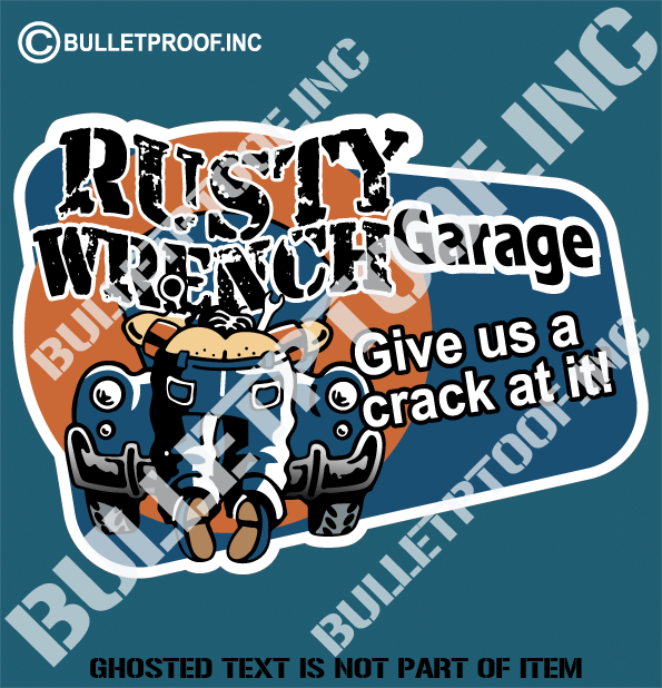 RUSTY WRENCH DECAL STICKER - Auto Tattoo Grafix