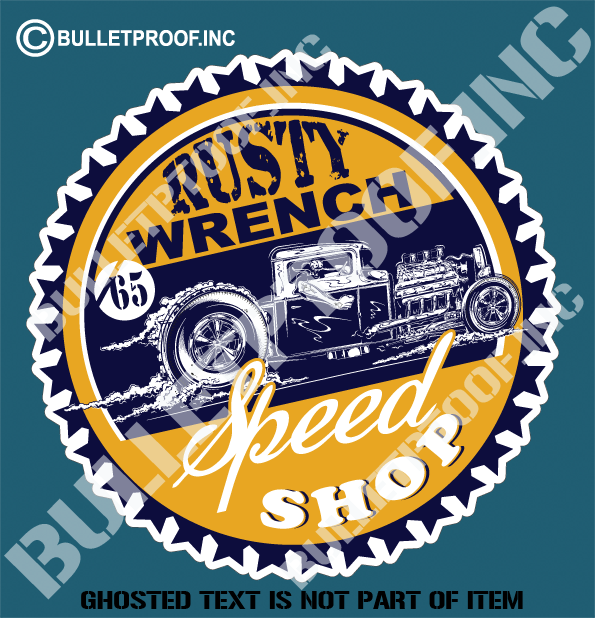RUSTY WRENCH DECAL STICKER - Auto Tattoo Grafix