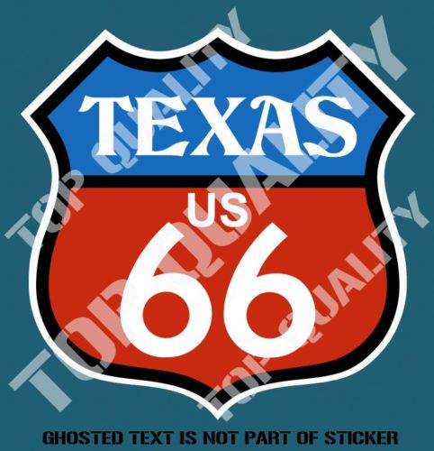 TEXAS ROUTE 66 DECAL STICKER - Auto Tattoo Grafix