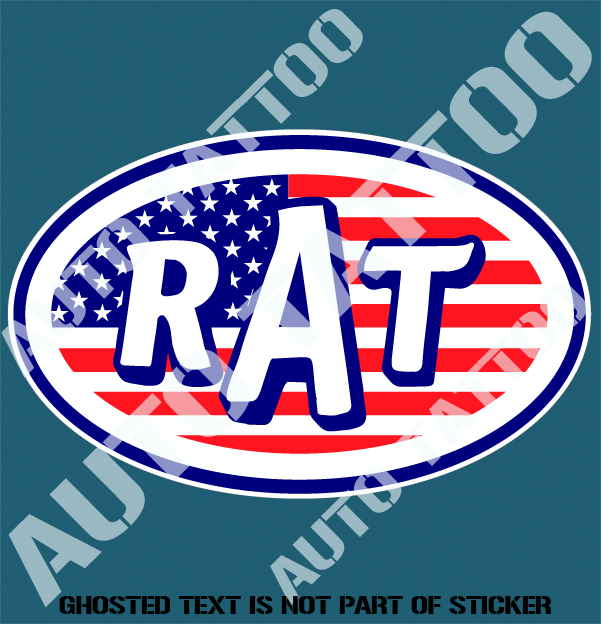 USA RAT ROD DECAL STICKER - Auto Tattoo Grafix