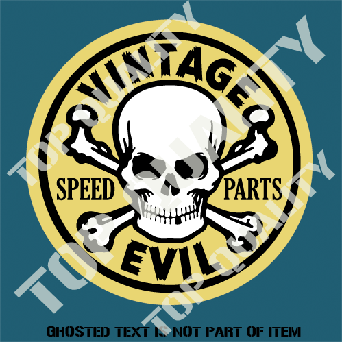 VINTAGE EVIL DECAL STICKER - Auto Tattoo Grafix