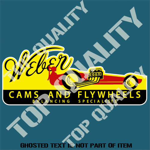 WEBER RACING DECAL STICKER - Auto Tattoo Grafix
