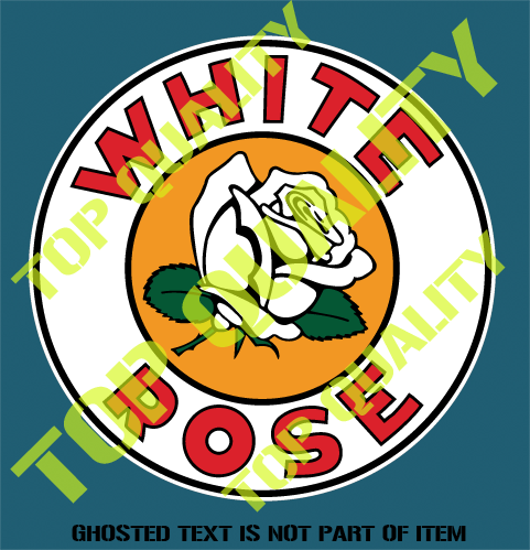 WHITE ROSE GAS DECAL STICKER - Auto Tattoo Grafix