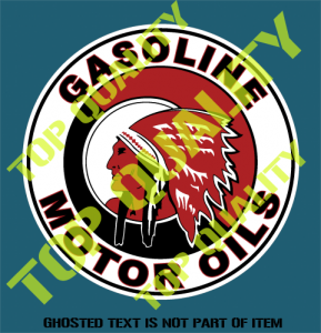 RED INDIAN GAS DECAL STICKER - Auto Tattoo Grafix